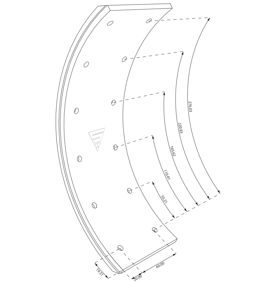 ISUZU - 1471152120 - BRAKE LINING SET | Library AS Fren